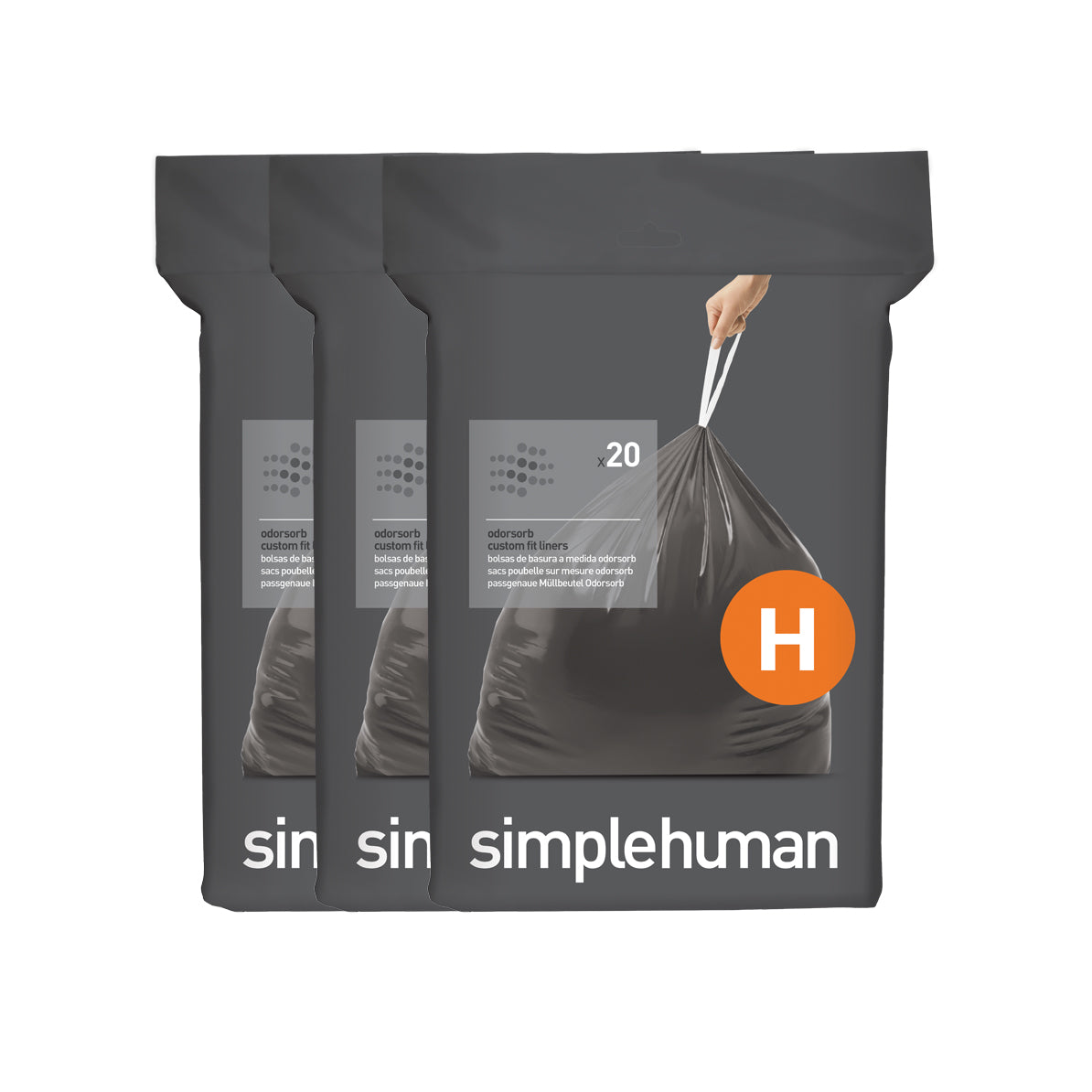 simplehuman code H custom fit liners