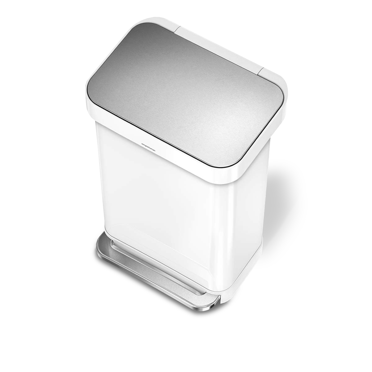 45L rectangular step can with liner pocket - simplehuman