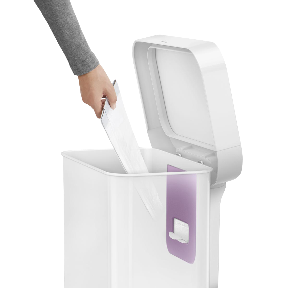 45L rectangular step can with liner pocket - simplehuman