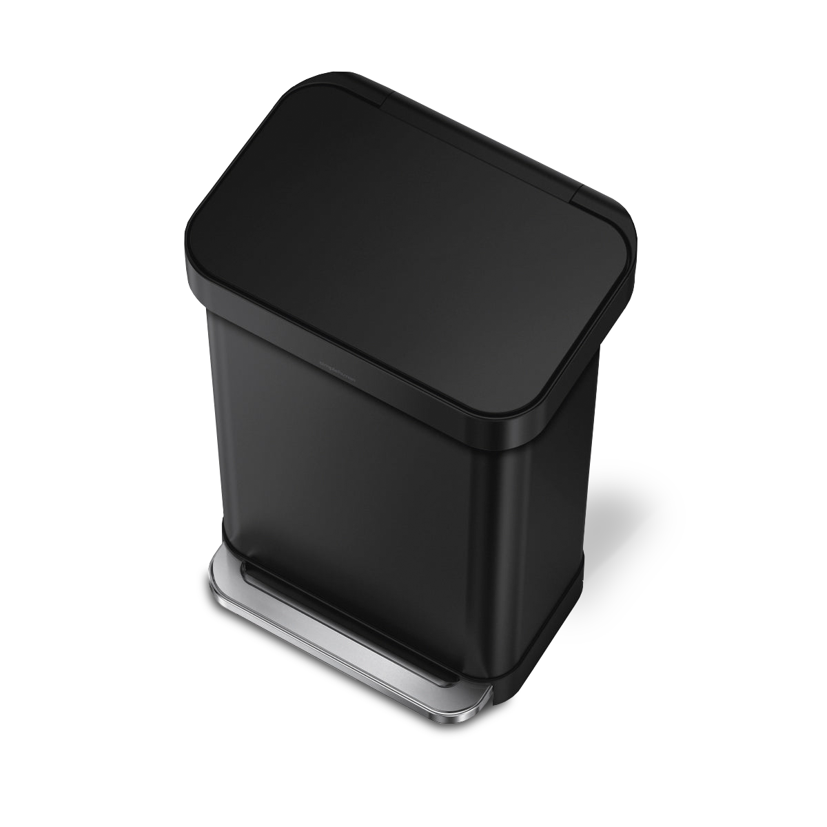 45L rectangular step can with liner pocket - simplehuman