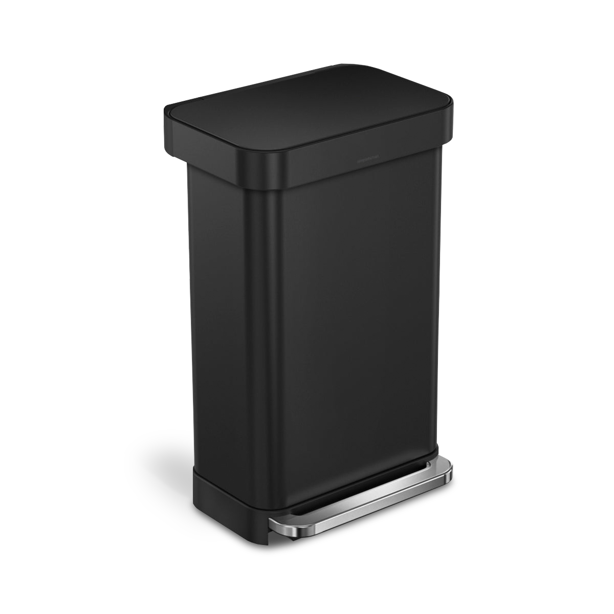 55L rectangular step can with liner pocket - simplehuman