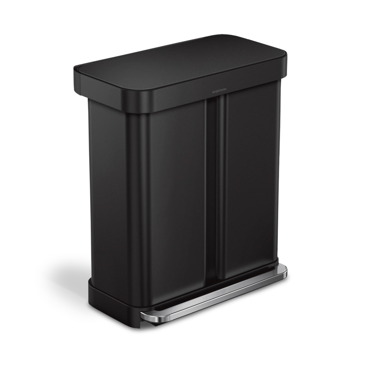 55L rectangular step can with liner pocket - simplehuman