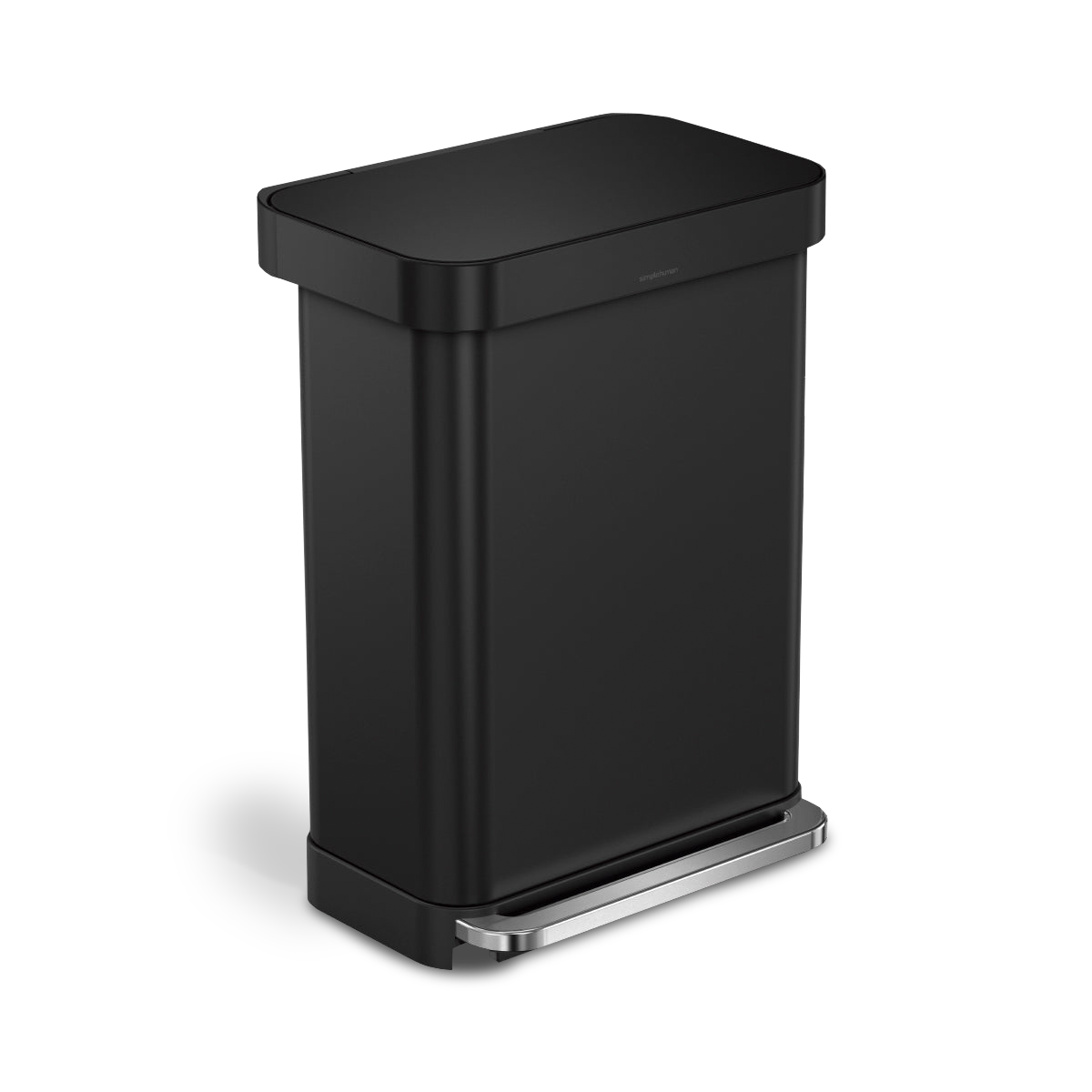 55L rectangular step can with liner pocket - simplehuman
