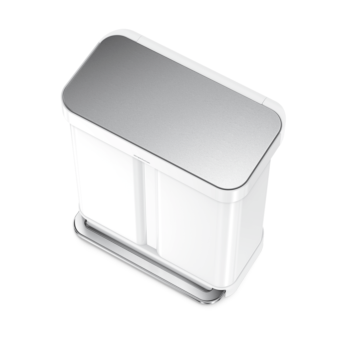 45L rectangular step can with liner pocket - simplehuman