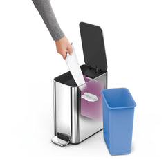 simplehuman 5L slim step trash can