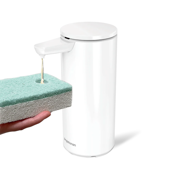 rechargeable 14 oz. liquid sensor pump with dual caddy bundle - simplehuman