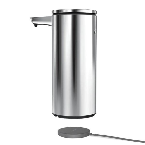 rechargeable 14 oz. liquid sensor pump with dual caddy bundle - simplehuman
