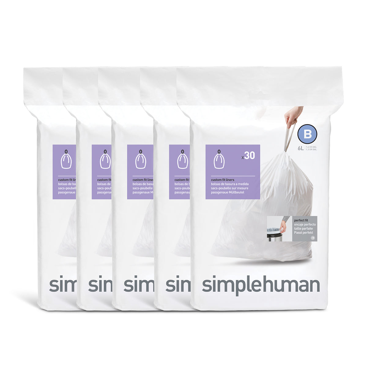 simplehuman code B custom fit liners