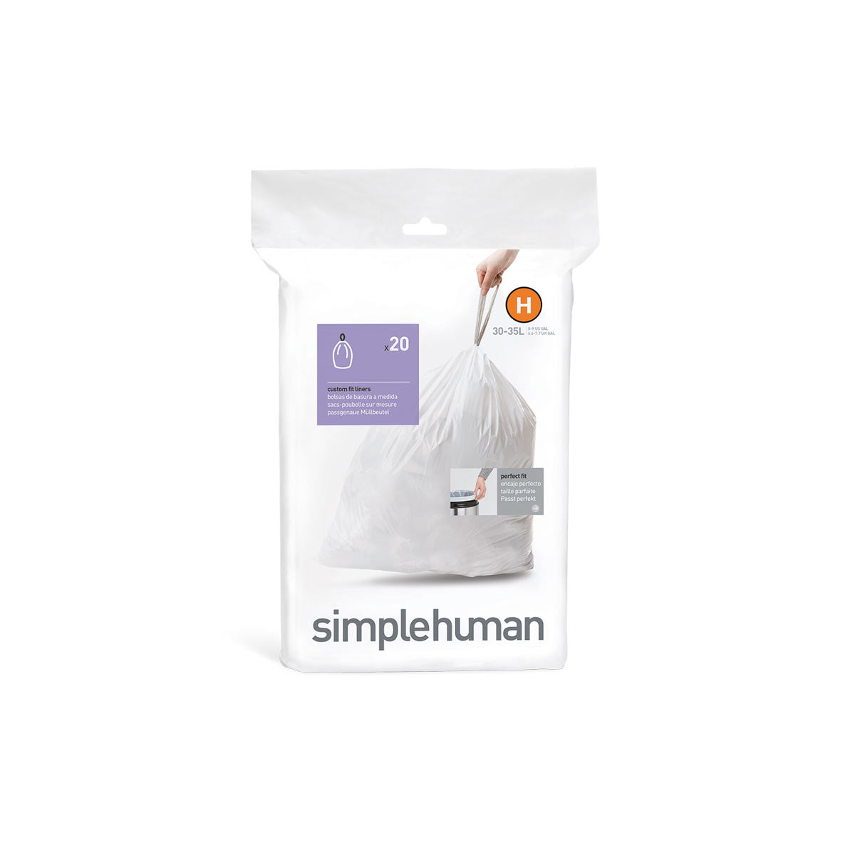 simplehuman code H custom fit liners