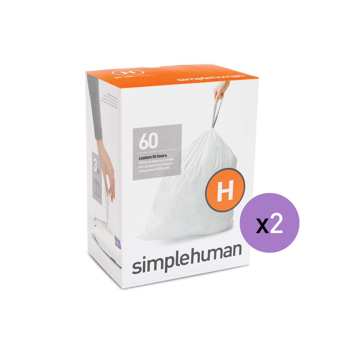 simplehuman code H custom fit liners
