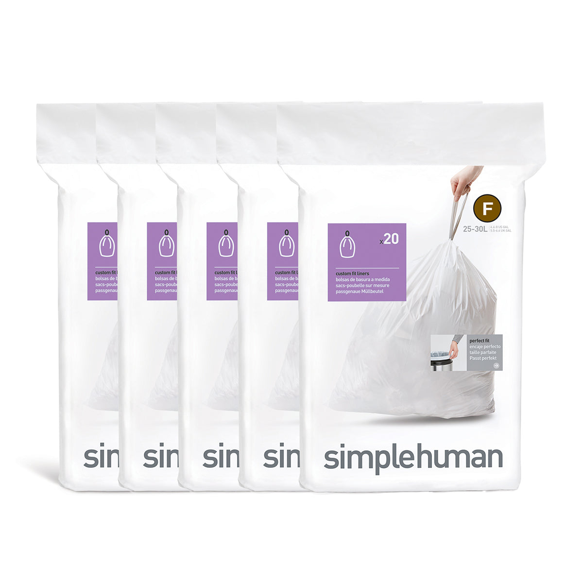 simplehuman code F custom fit liners
