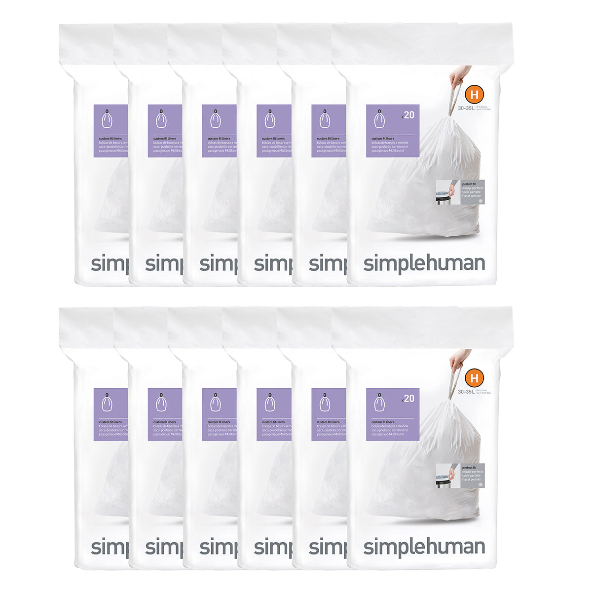 simplehuman code H custom fit liners