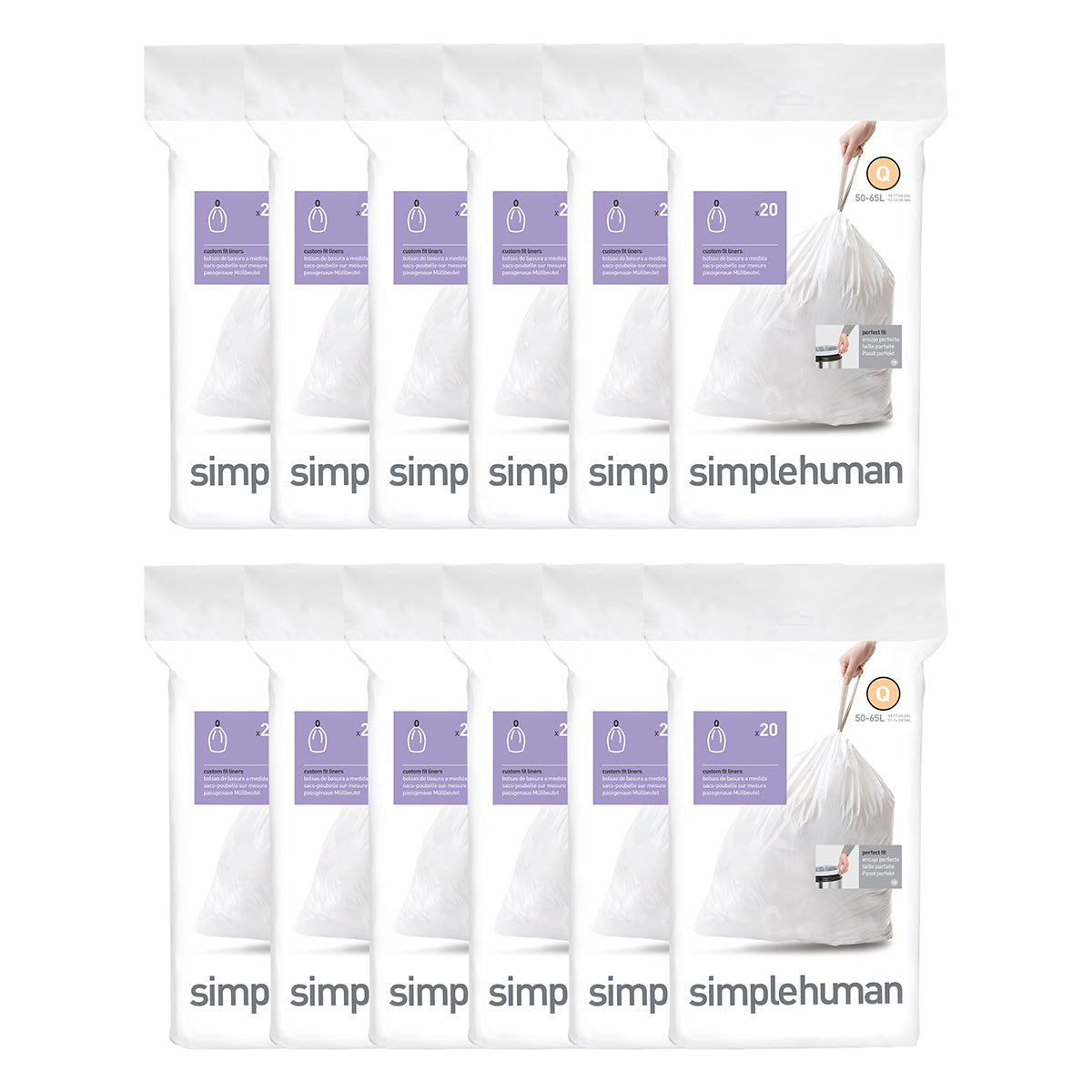simplehuman code Q custom fit liners